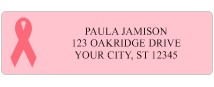 Pink Ribbon Address Labels | American Bank Checks