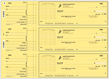Safety Yellow Long Voucher Business Checks | American Bank Checks