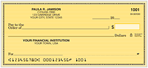 Yellow Safety Personal Checks | American Bank Checks